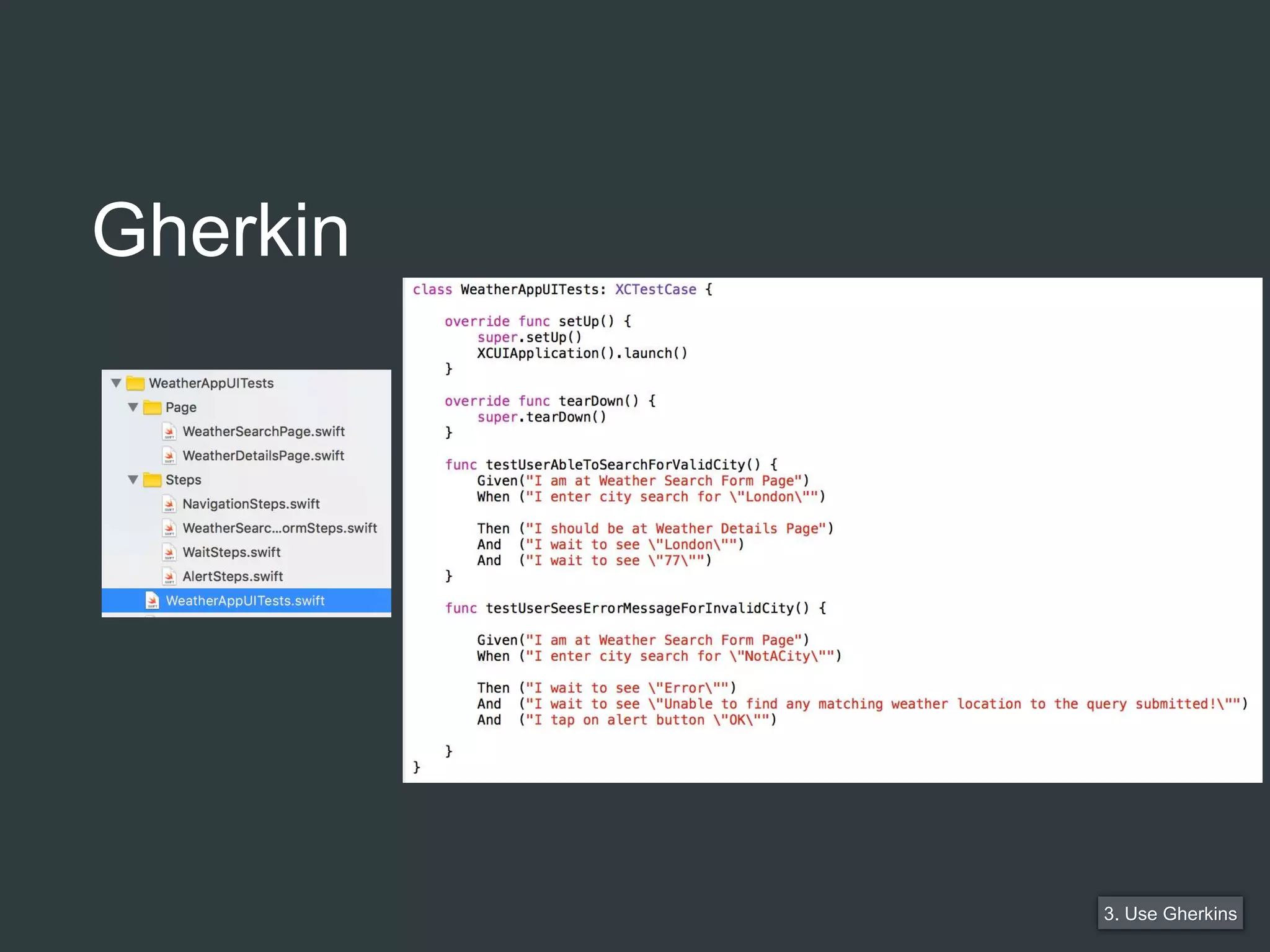 iOS Automation: XCUITest + Gherkin | PPTX
