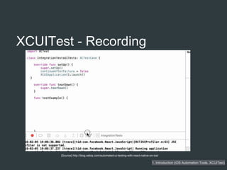 iOS Automation: XCUITest + Gherkin | PPTX