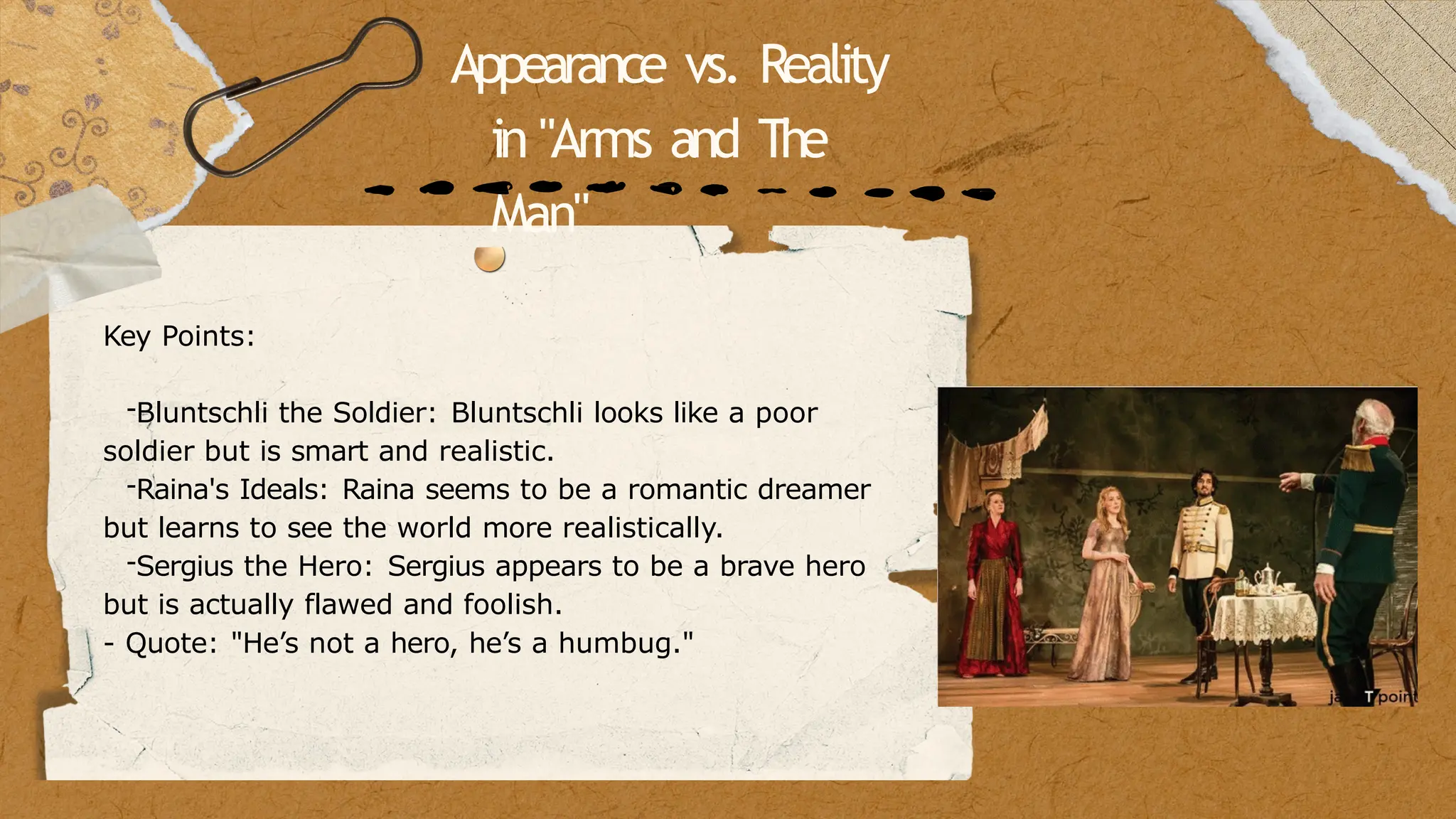 Arms and The Man And Helmet . ( Appearance vs Reality) | PPT