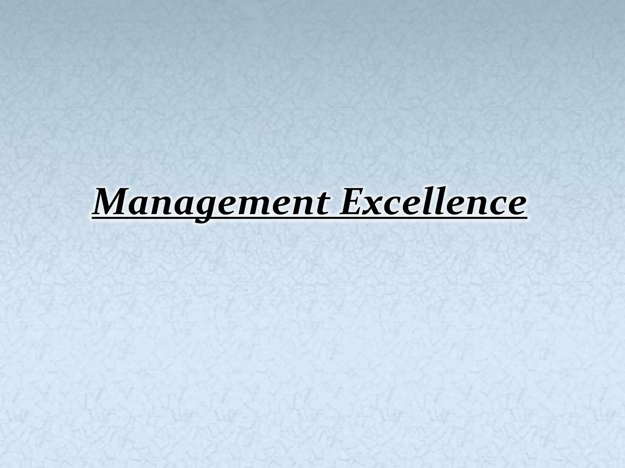 management excellence | PPTX