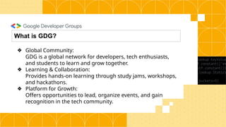 GDG On Campus ITM(SLS) Baroda University Inauguration Event 2024-25 | PPTX
