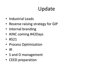 Exchange Development - Updates | PPT