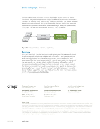 Comprehensive Mgmt and Monitoring with Citrix Director and Edgesight | PDF