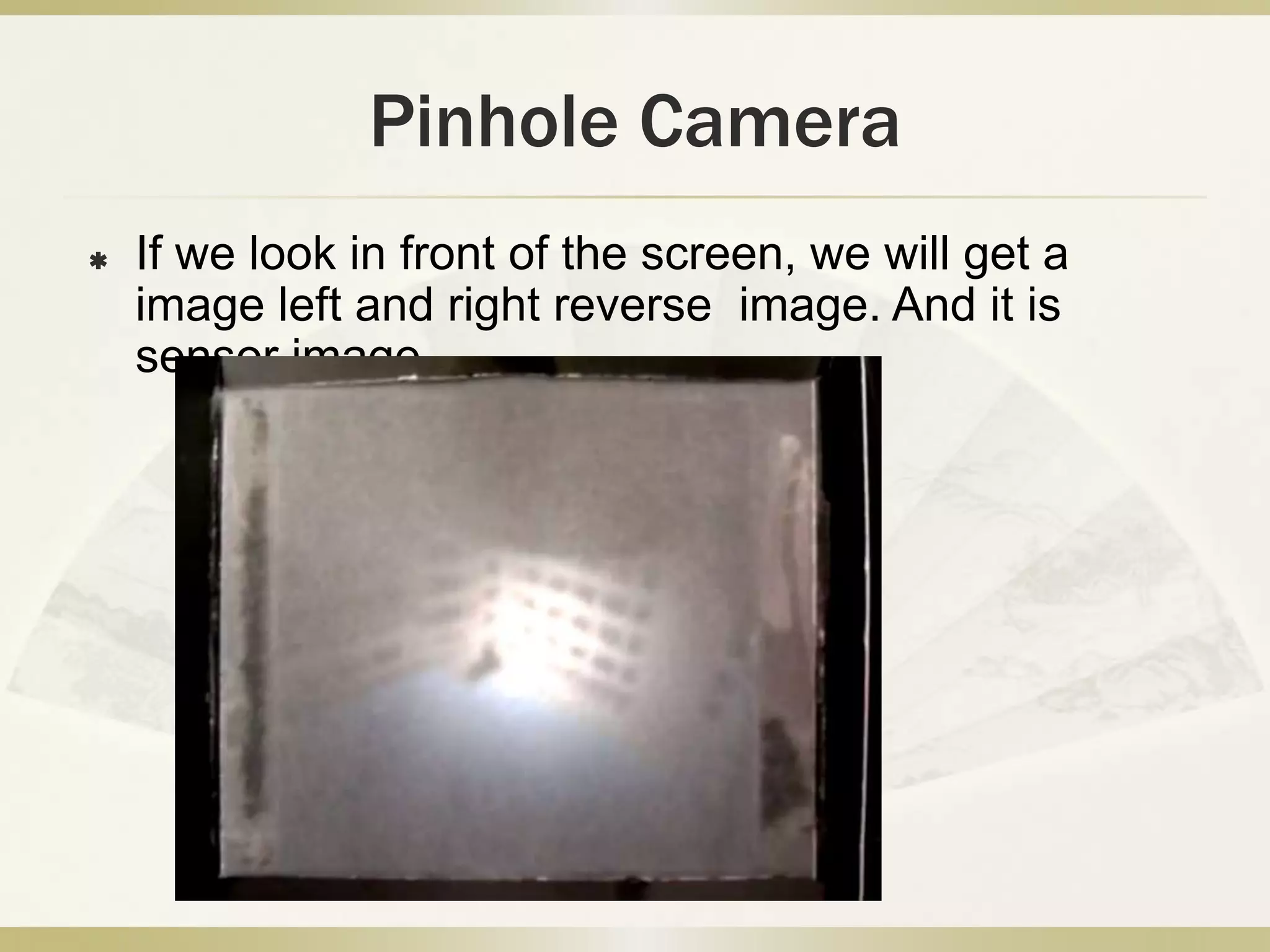 OpenCV Pinhole camera model introduction | PPTX | Cameras and ...