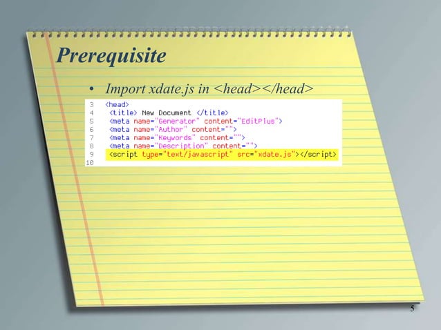 XDate - a modern java-script date library | PPT