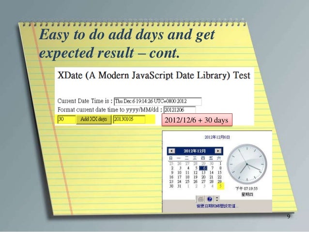 Xdate A Modern Java Script Date Library 