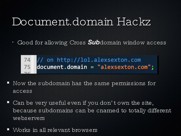 Breaking The Cross Domain Barrier | PPT