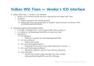 Tizen 3.0's Window System Integration Layer of OpenGLES/EGL & Vulkan Driver | PPT