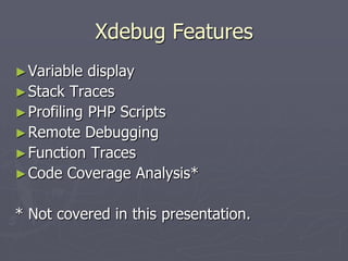 Xdebug from a to x | PPT
