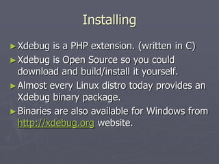 Xdebug from a to x | PPT