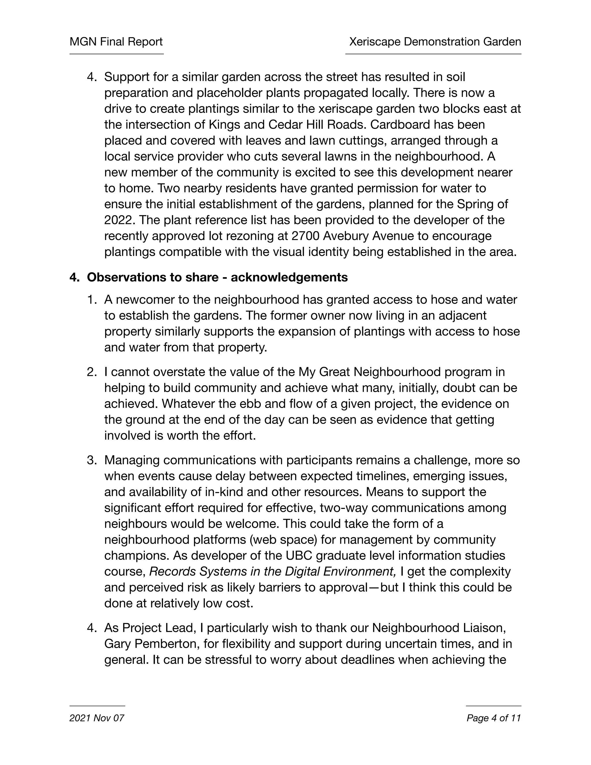 Xeriscape Demonstration Garden Final Report | PDF
