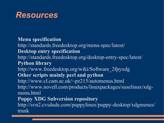 Free desktop XDG menu Specification | ODP