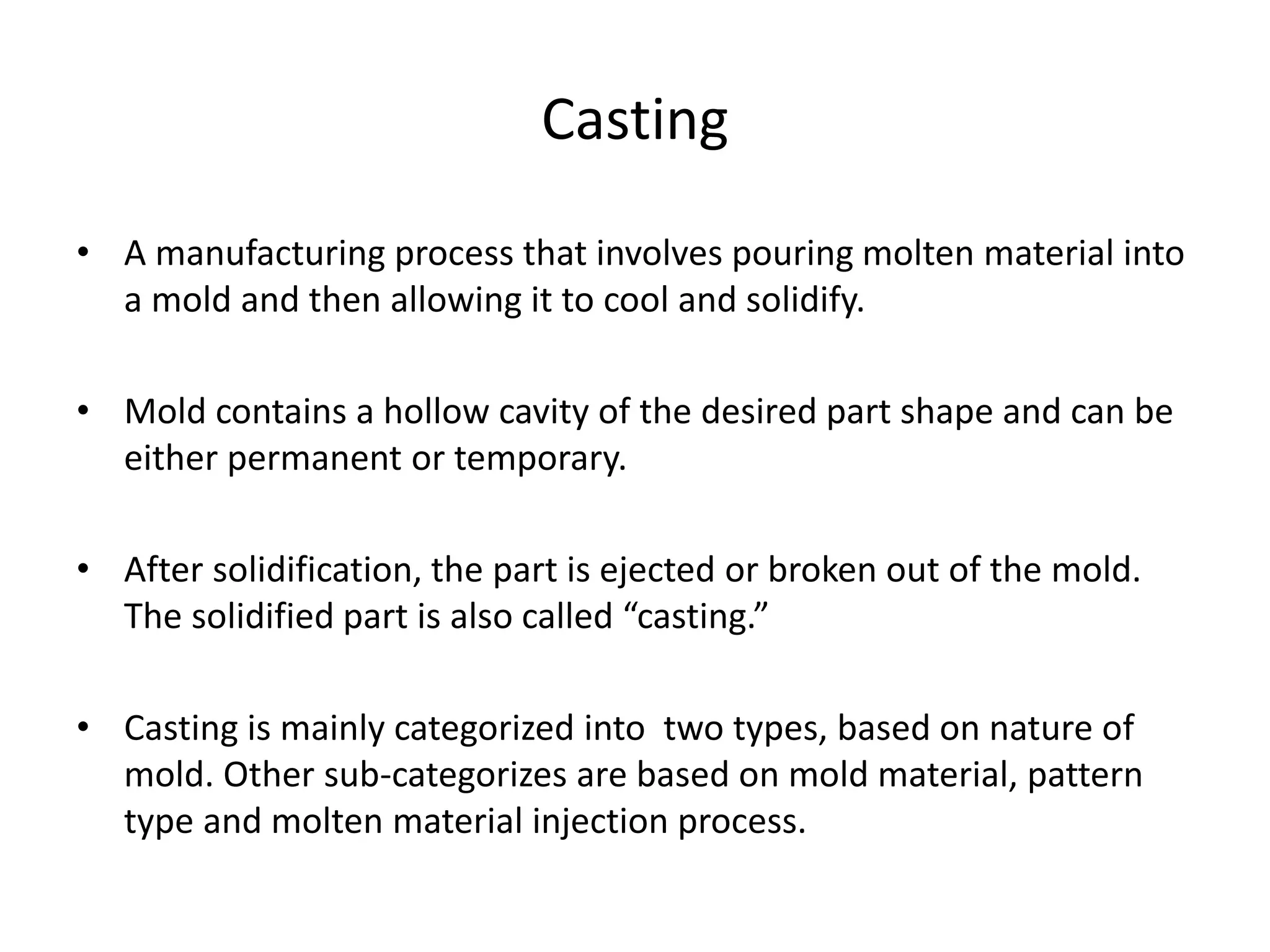 Metal Casting ,its types and methods | PDF