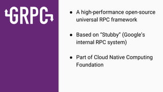 REST vs gRPC: Battle of API's | PPTX