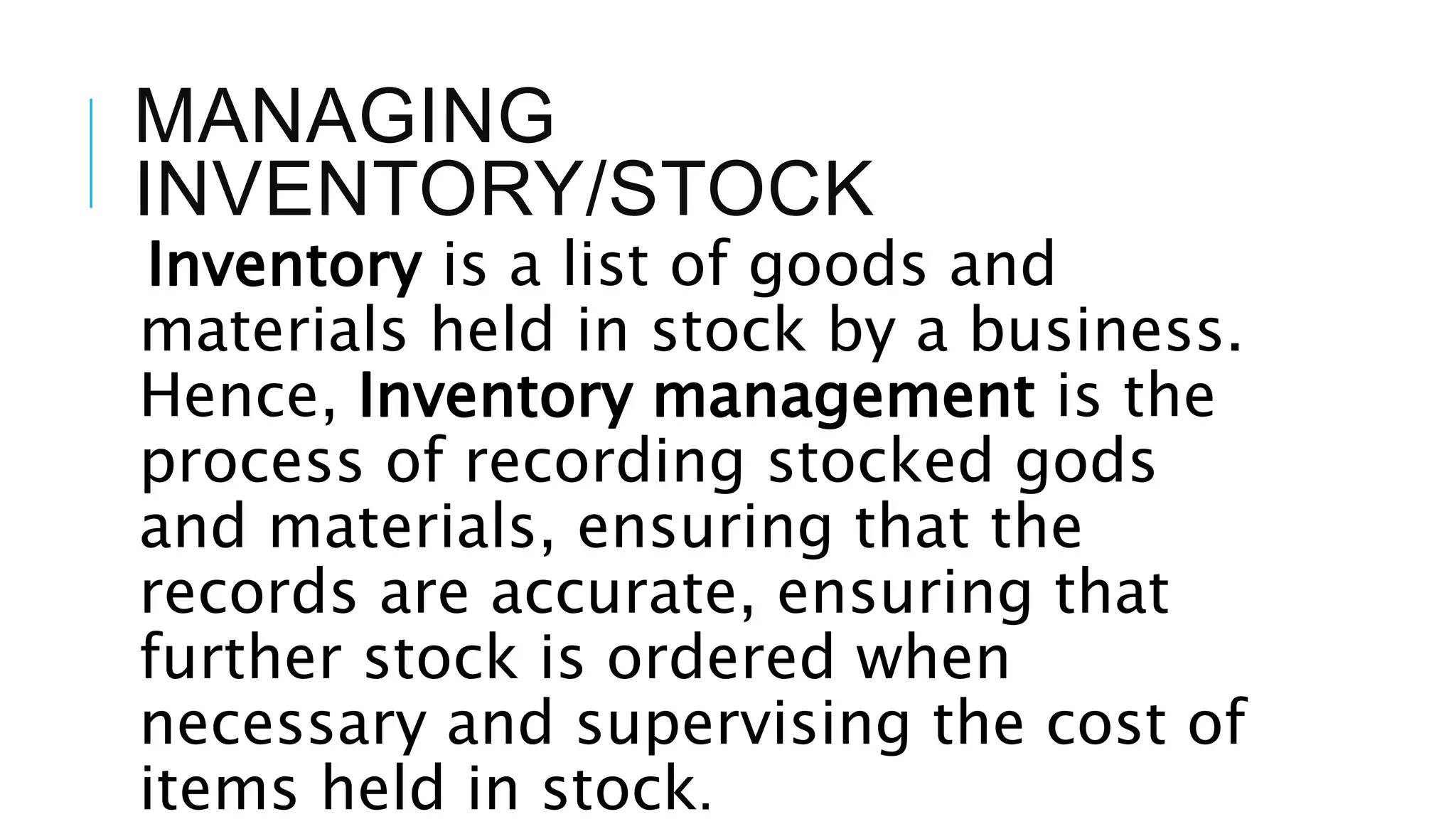 Functions of the procurement and inventory management office | PPTX