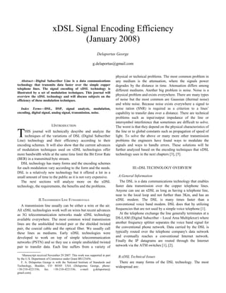 xDSL Signal Encoding Efficiency | PDF
