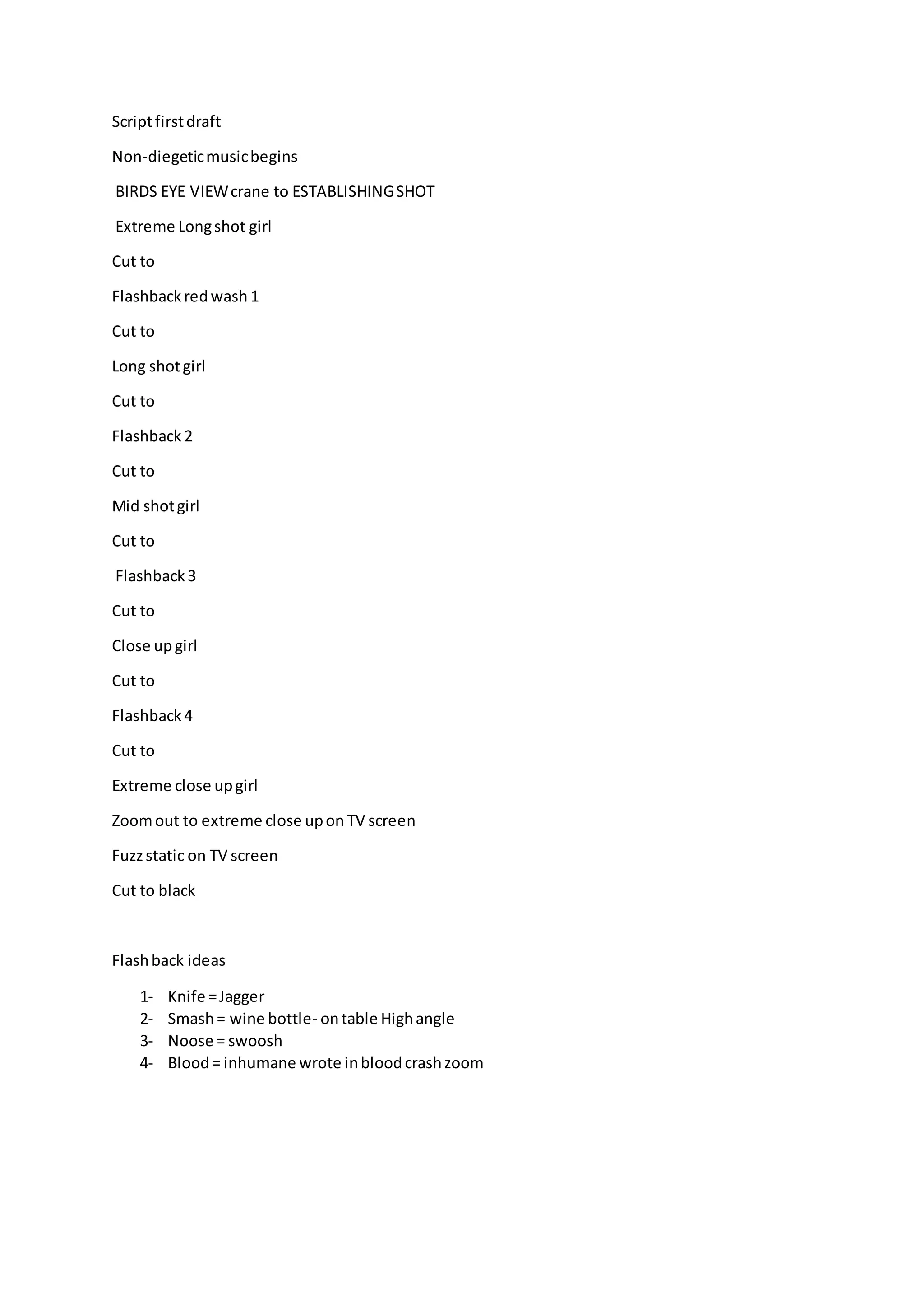 Script first draft - Main Task | DOCX