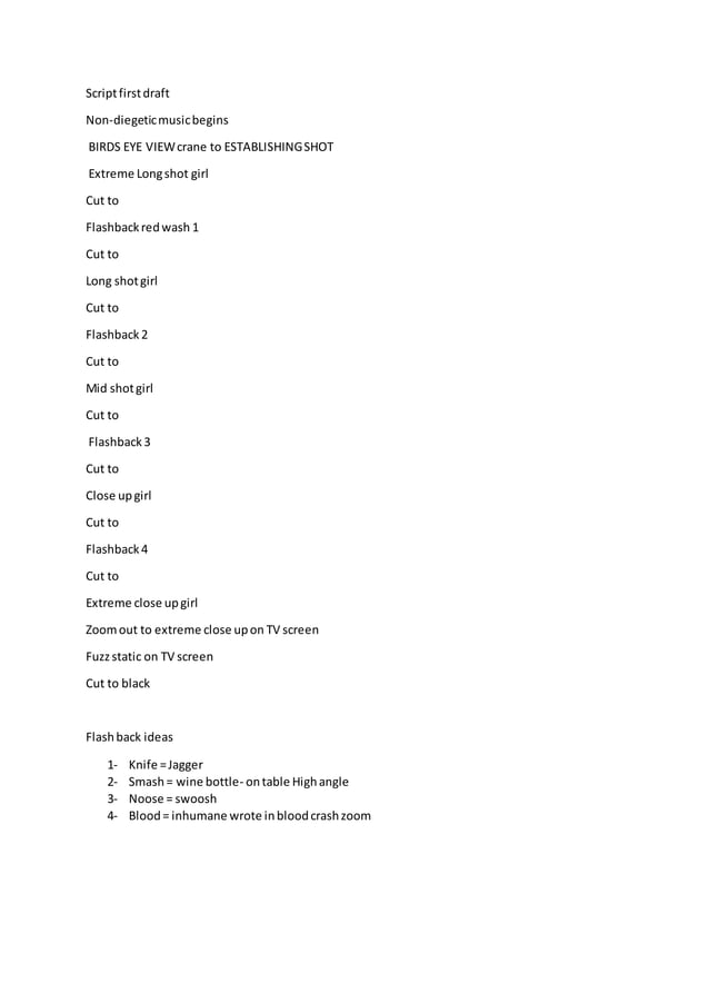 Script first draft - Main Task | DOCX