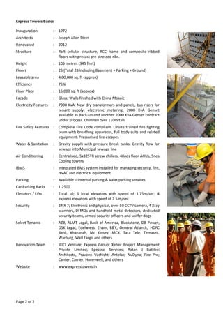 Xebec case study, express towers, sep 2012 | PDF