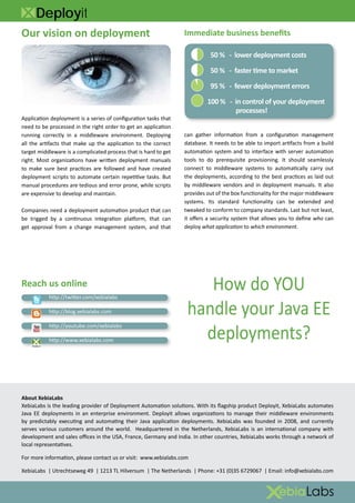 XebiaLabs deployment automation brochure | PDF