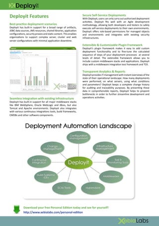 XebiaLabs deployment automation brochure | PDF