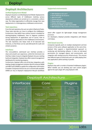XebiaLabs deployment automation brochure | PDF