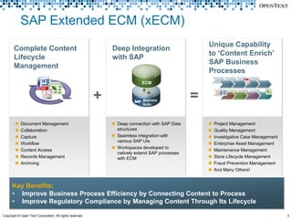 SAP Extended ECM by OpenText 10.0 - What's New? | PDF