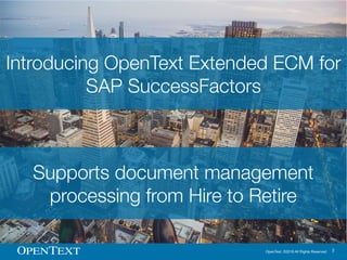 OpenText Extended ECM for SAP SuccessFactors | PDF