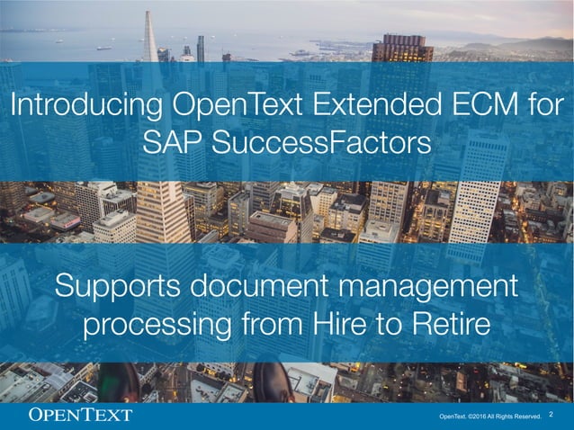 OpenText Extended ECM for SAP SuccessFactors | PDF