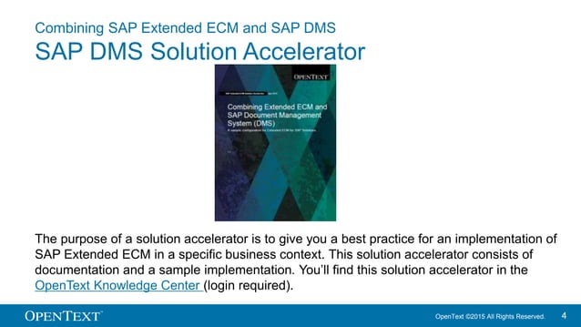 Combining SAP Extended ECM and SAP DMS (Document Management System) | PPTX