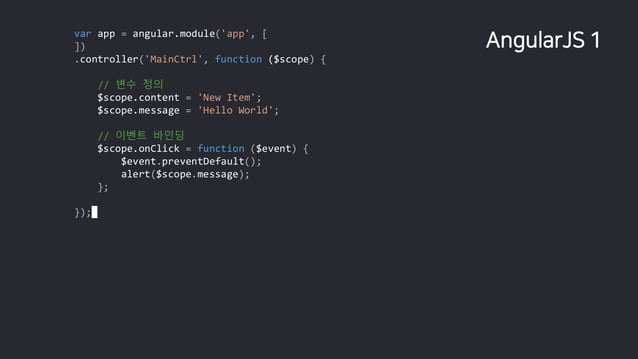 AngularJS 2, version 1 and ReactJS | PPT
