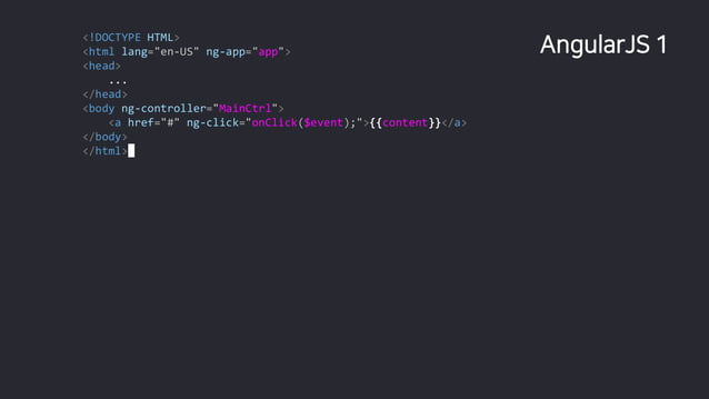 AngularJS 2, version 1 and ReactJS | PPT