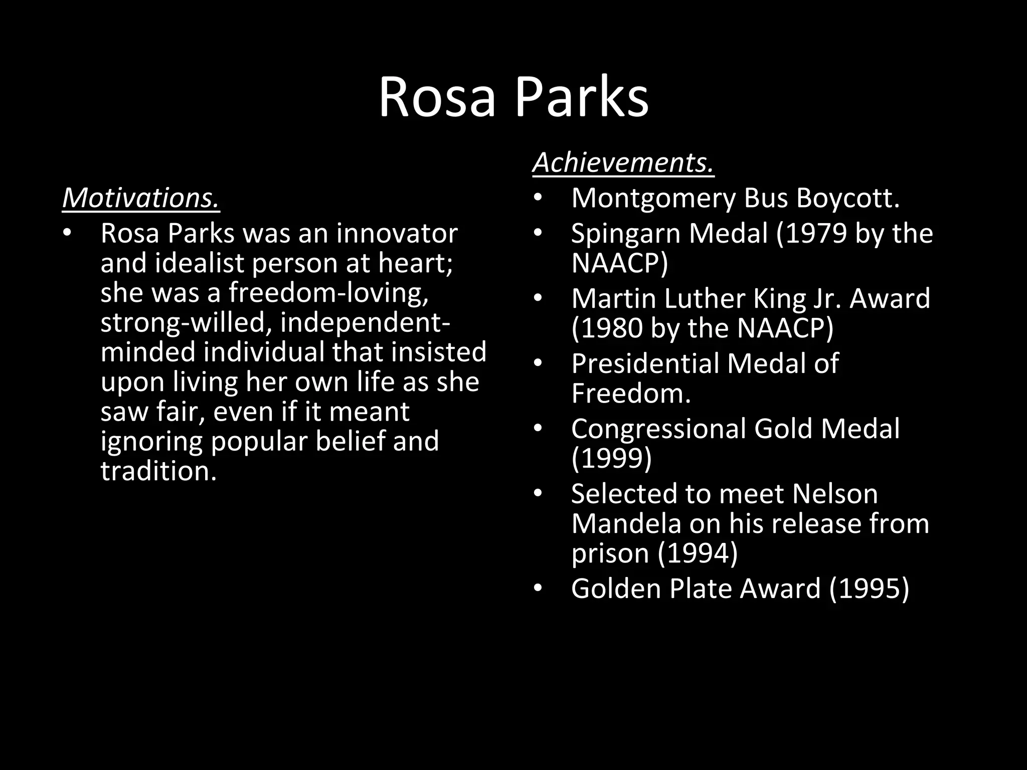 Martin Luther King-Malcolm X-Rosa Parks | PPTX