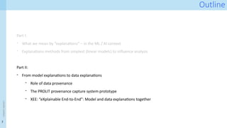 Data and end-to-end Explainability (XAI,XEE) | PPTX