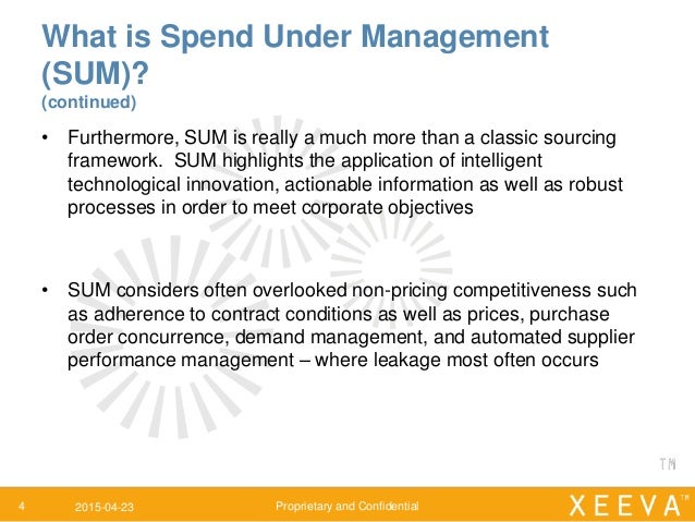 Spend Under Management