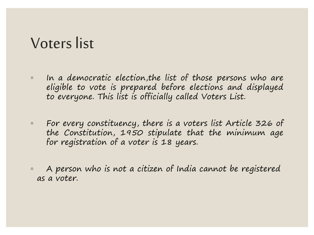 ELECTION SYSTEM OF INDIA | PPTX | Elections | Politics