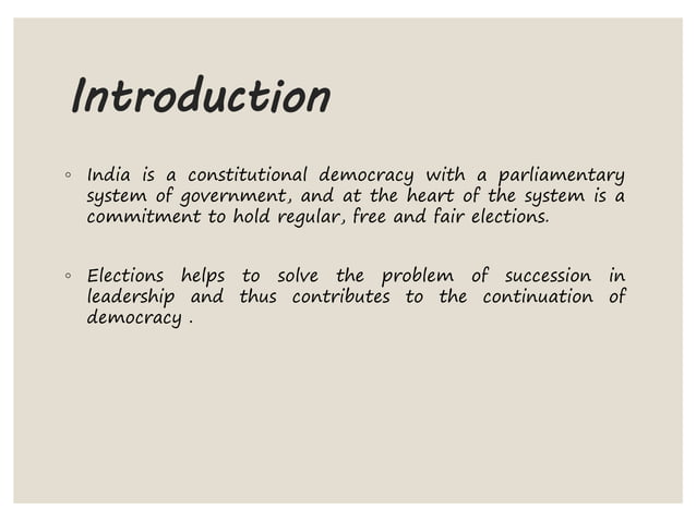 ELECTION SYSTEM OF INDIA | PPTX | Elections | Politics