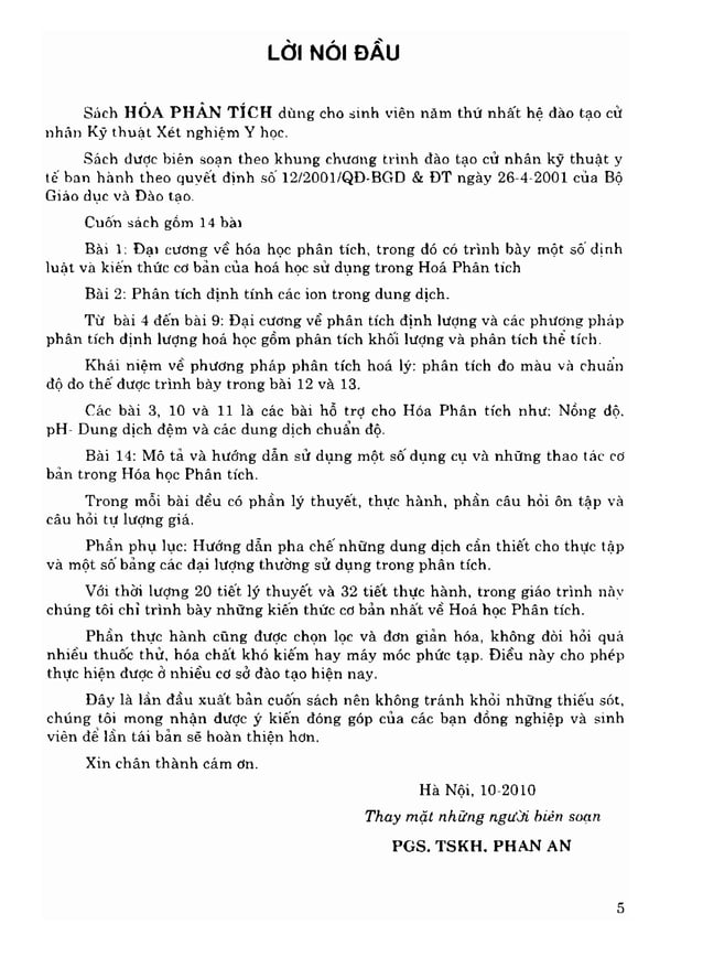 Xemtailieu hoa-phan-tich-sach-dao-tao-cu-nhan-ky-thuat-xet-nghiem-y-hoc | PDF