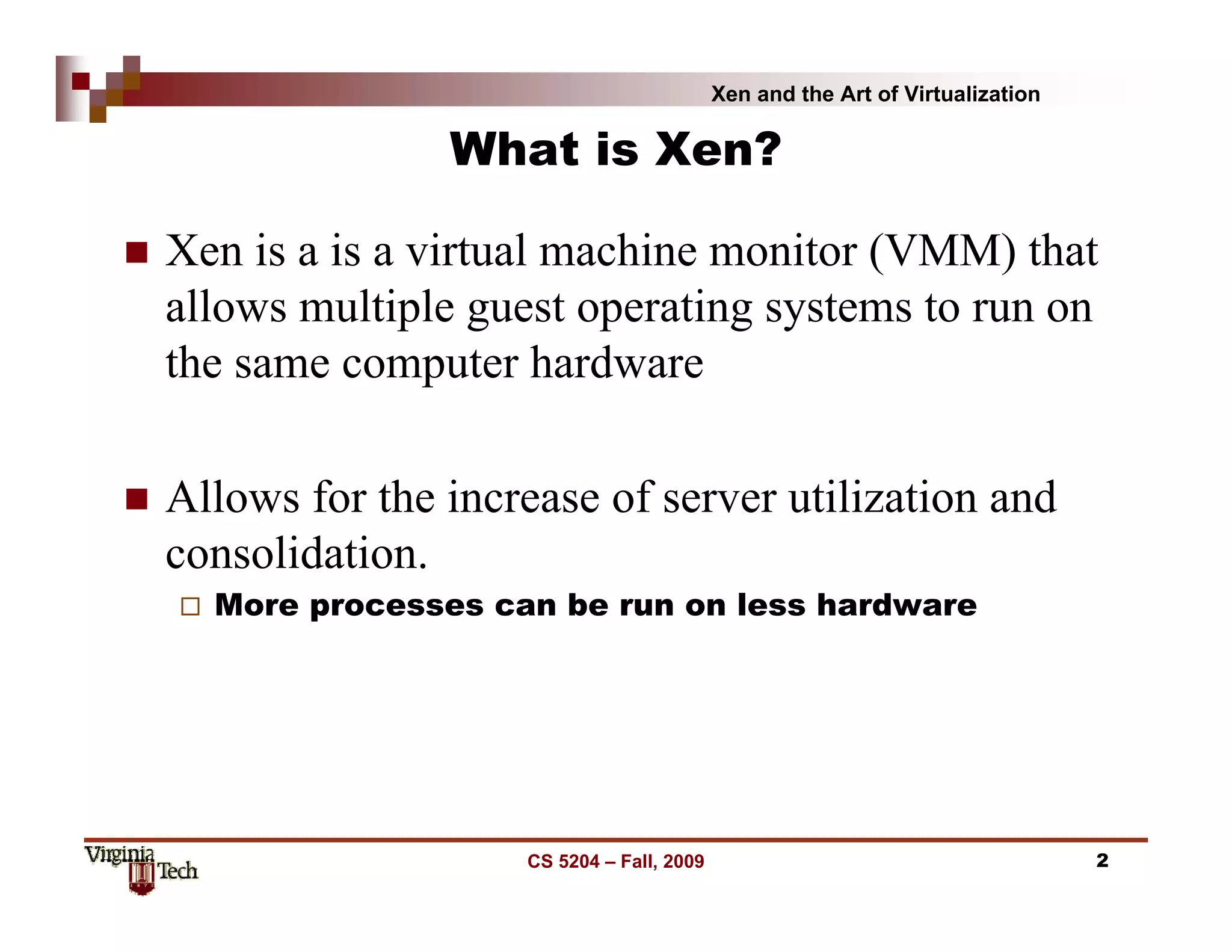 Xen And Virtualization Pdf Operating Systems Computer Software And Applications