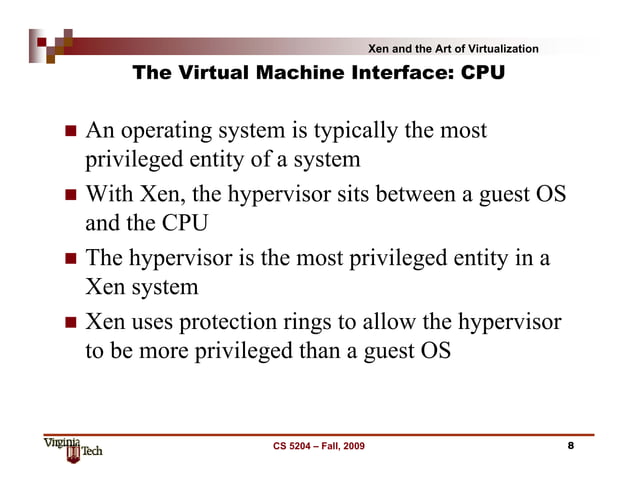 Xen & virtualization | PPT