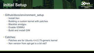 XPDDS19: Implementing AMD MxGPU - Jonathan Farrell, Assured Information Security | PPT