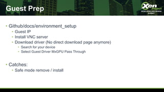 XPDDS19: Implementing AMD MxGPU - Jonathan Farrell, Assured Information Security | PPT