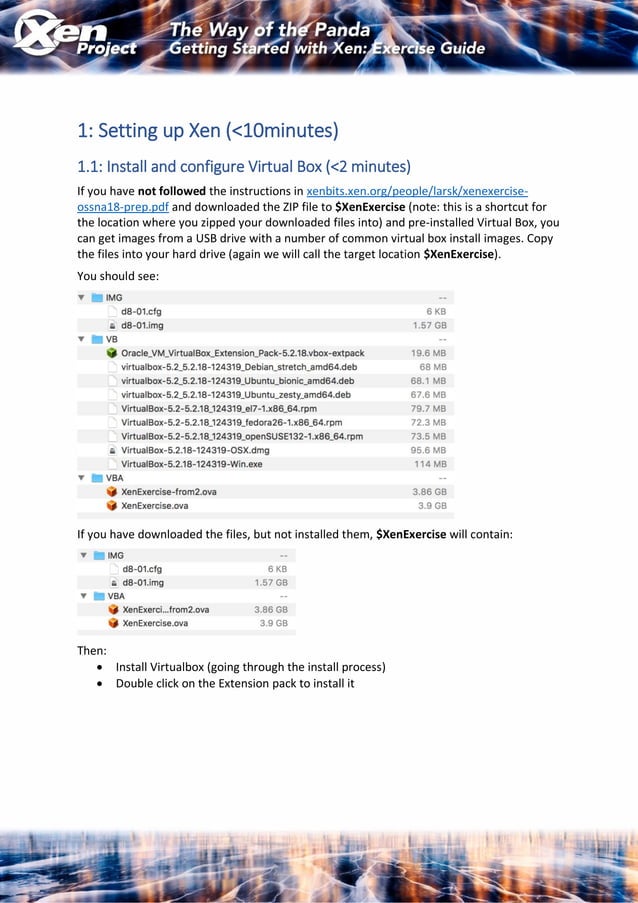 OSSNA18: Xen Beginners Training (exercise script) | PDF | Operating Systems | Computer Software ...