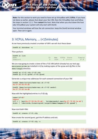OSSNA18: Xen Beginners Training (exercise script) | PDF