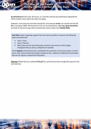 OSSNA18: Xen Beginners Training (exercise script) | PDF