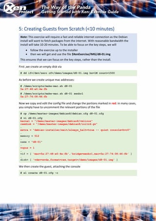OSSNA18: Xen Beginners Training (exercise script) | PDF