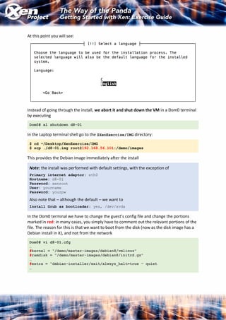 OSSNA18: Xen Beginners Training (exercise script) | PDF