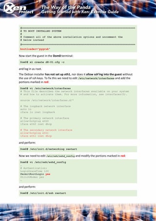 OSSNA18: Xen Beginners Training (exercise script) | PDF
