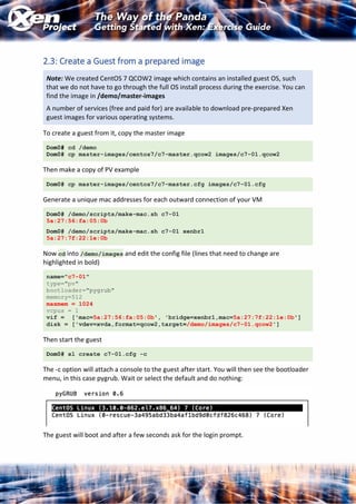 OSSNA18: Xen Beginners Training (exercise script) | PDF