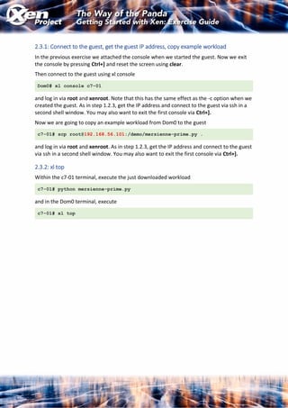 OSSNA18: Xen Beginners Training (exercise script) | PDF